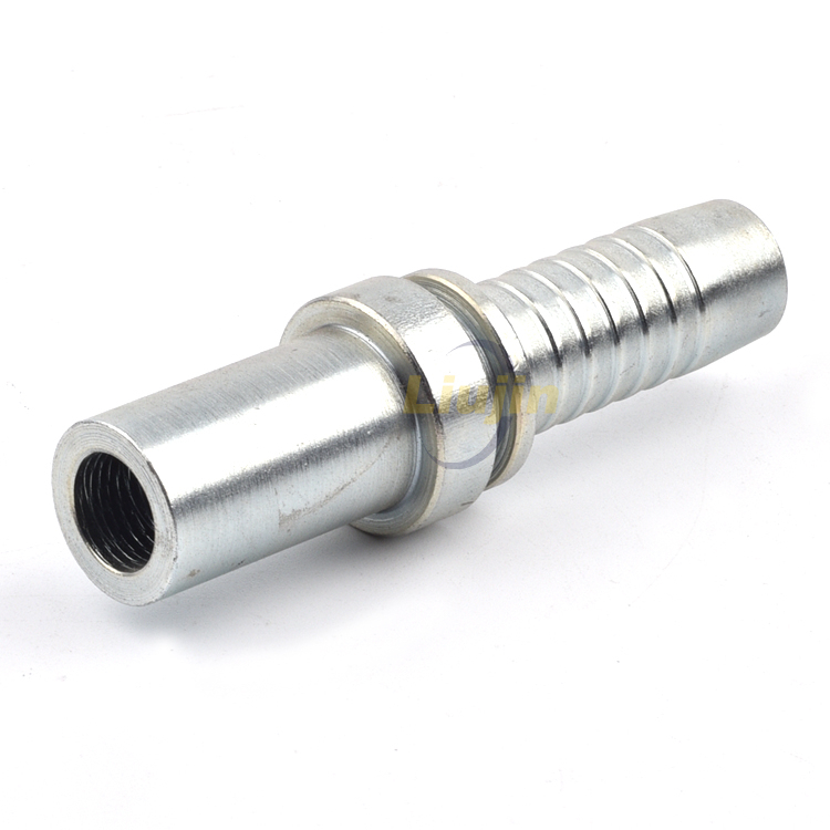 Light series straight hydraulic hose crimp fitting swaged metric hose ...